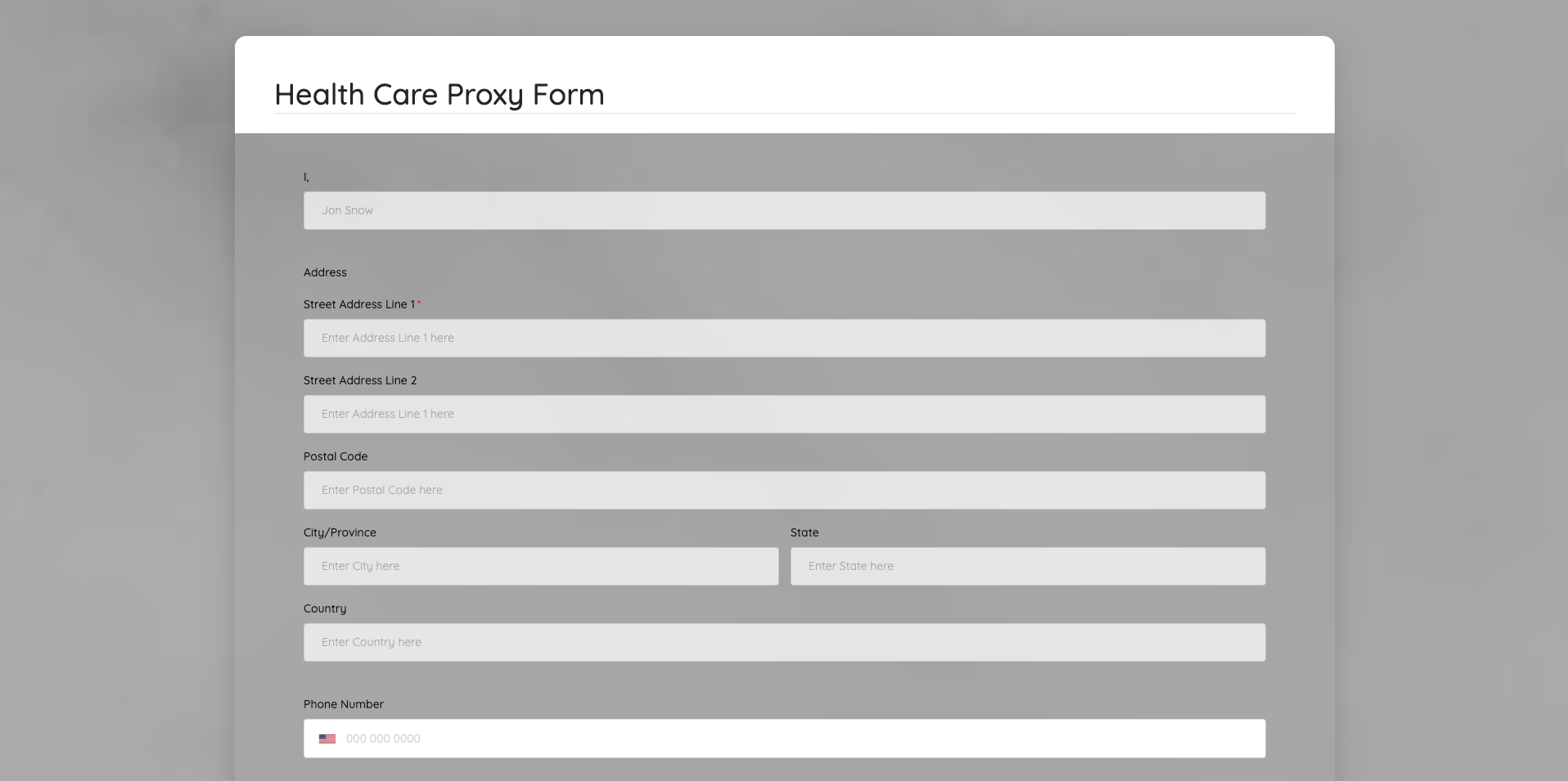 Healthcare Proxy Form | Formplus